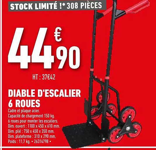 Promo Diable D'escalier 6 Roues chez Brico Cash - iCatalogue.fr