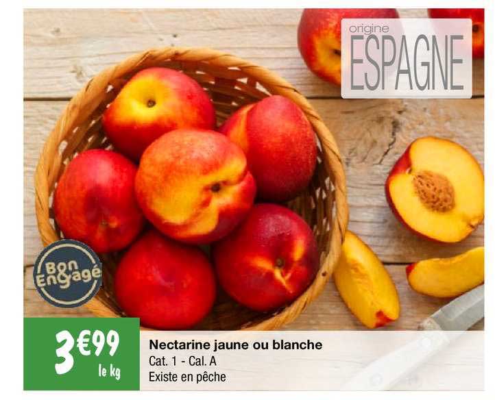 Promo Nectarine Jaune Ou Blanche chez Migros France - iCatalogue.fr