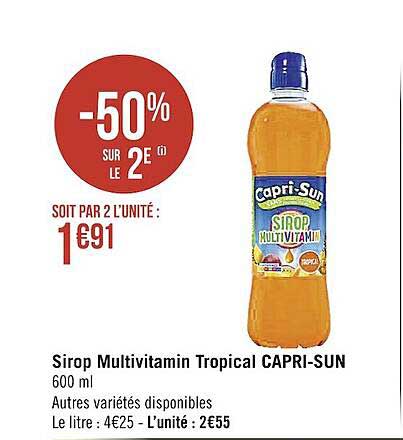 Promo Sirop Multivitamin Tropical Capri-sun chez Casino Supermarchés ...