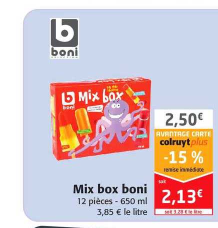 Promo Mix Box Boni chez Colruyt - iCatalogue.fr