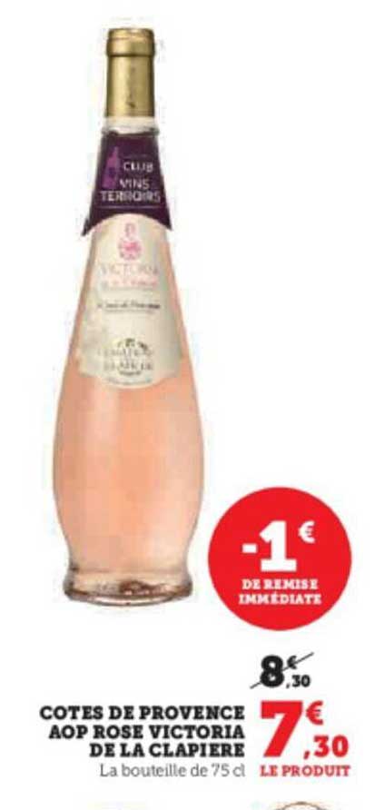 Promo Côtes De Provence Aop Rosé Victoria De La Clapière chez Hyper U ...