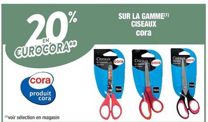 Promo La Gamme Ciseaux Cora chez Cora - iCatalogue.fr
