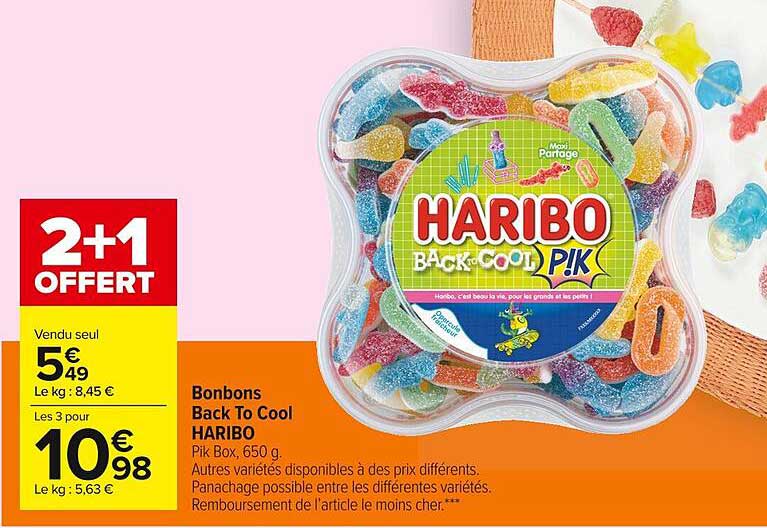 Promo Bonbons Back To Cool Haribo chez Carrefour Market - iCatalogue.fr