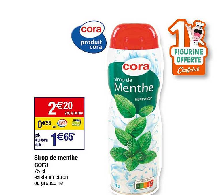 Promo Sirop De Menthe Cora chez Cora - iCatalogue.fr