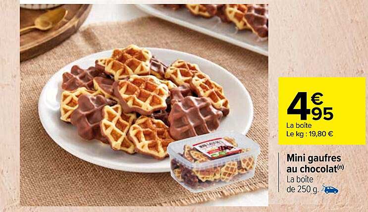 Offre Mini Gaufres Au Chocolat chez Carrefour