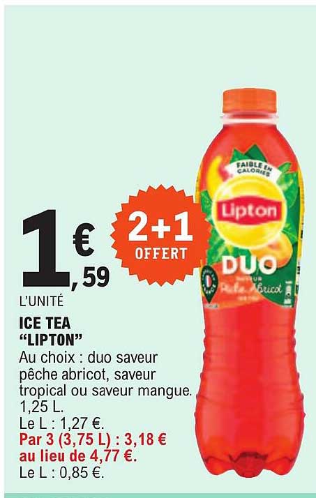 Promo Ice Tea "lipton" chez E.Leclerc - iCatalogue.fr