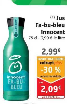 Promo Jus Fa-bu-bleu Innocent chez Colruyt - iCatalogue.fr