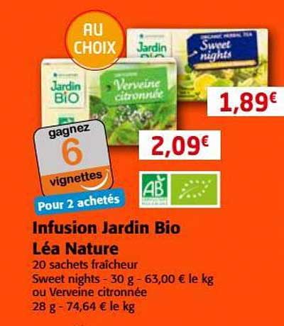 Promo Infusion Jardin Bio Léa Nature chez Colruyt - iCatalogue.fr