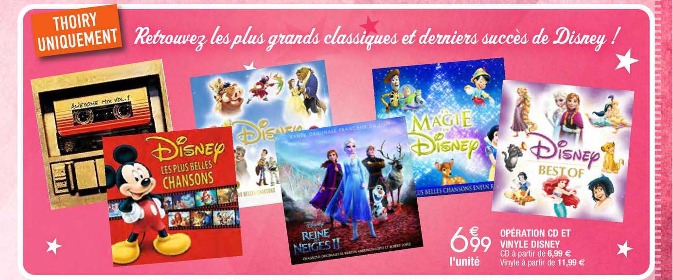 Promo Opération Cd Et Vinyle Disney chez Migros France - iCatalogue.fr
