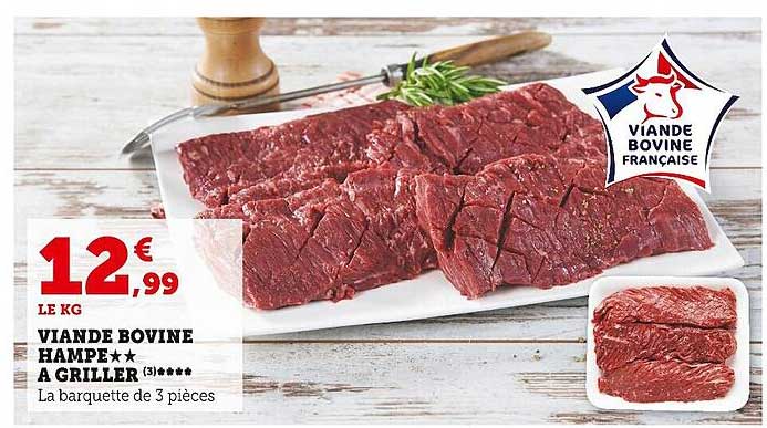 Offre Viande Bovine Hampe à Griller chez Super U
