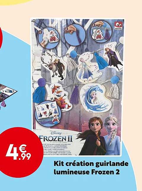 Promo Kit Création Guirlande Lumineuse Frozen 2 chez Maxi Bazar ...