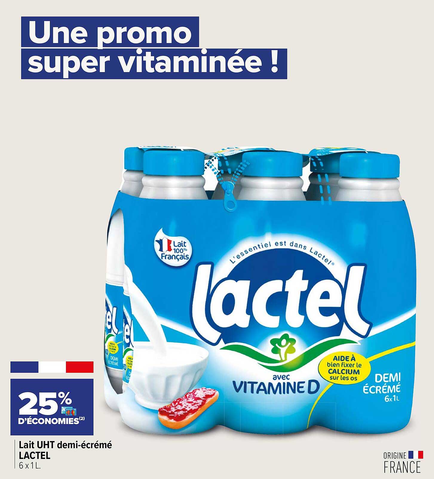 Promo Lait Uht Demi-écrémé Lactel chez Carrefour Express - iCatalogue.fr