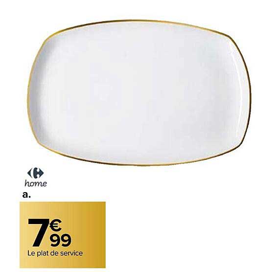 Promo Le Plat De Service Carrefour Home chez Carrefour - iCatalogue.fr