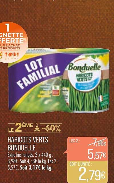 Promo Haricots Verts Bonduelle chez Match - iCatalogue.fr