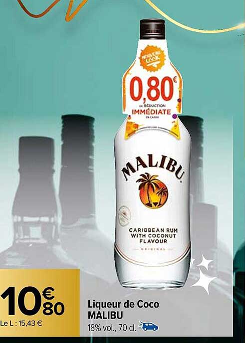 Promo Liqueur De Coco Malibu chez Carrefour - iCatalogue.fr
