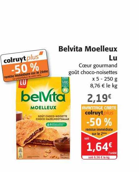Promo Belvita Moelleux Lu chez Colruyt - iCatalogue.fr