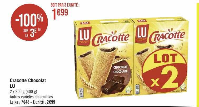 Promo Cracotte Chocolat Lu chez Géant Casino - iCatalogue.fr
