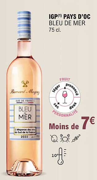 Promo Igp Pays D'oc Bleu De Mer chez E.Leclerc - iCatalogue.fr