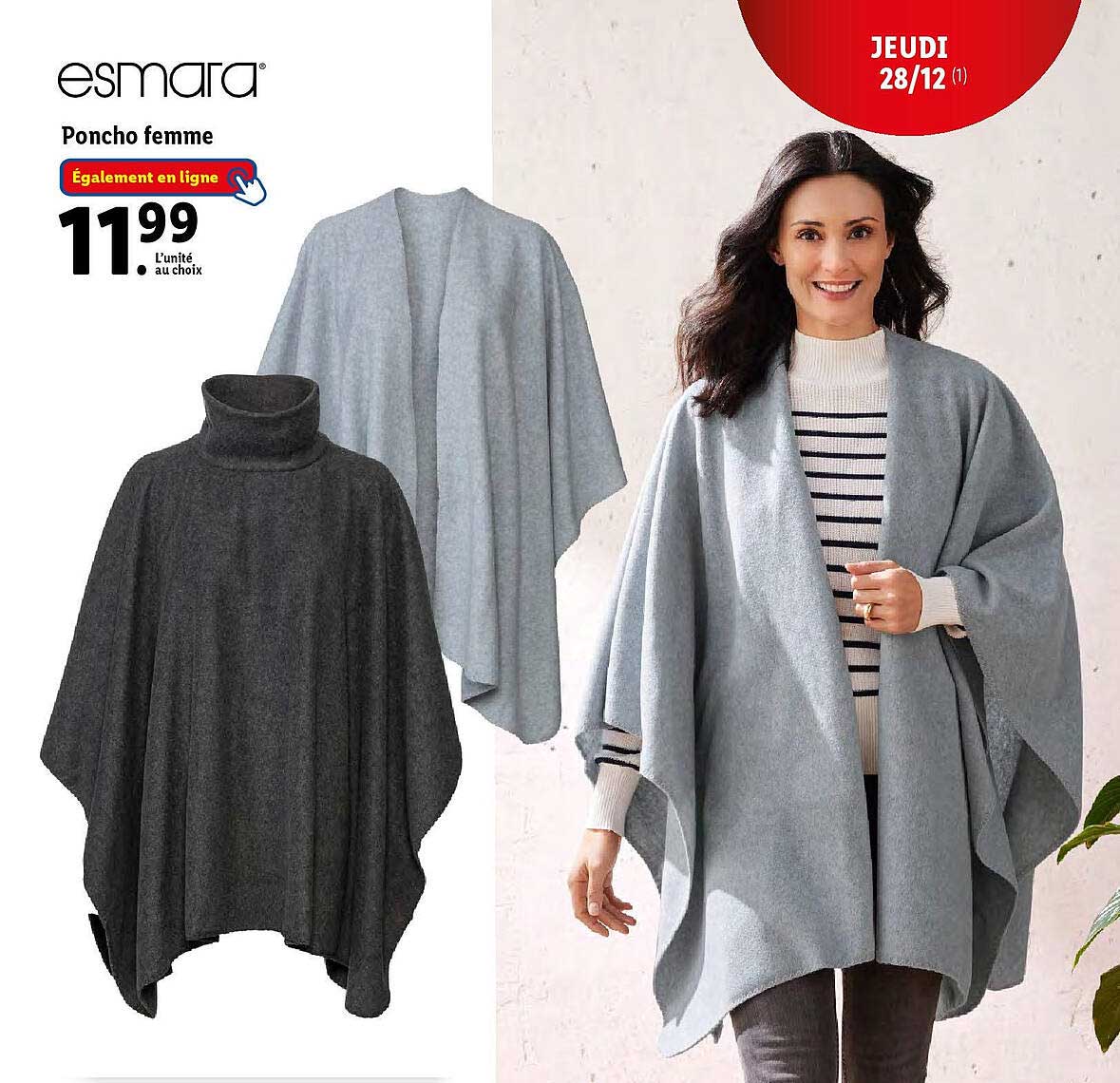 Promo Poncho Femme Esmara chez Lidl - iCatalogue.fr