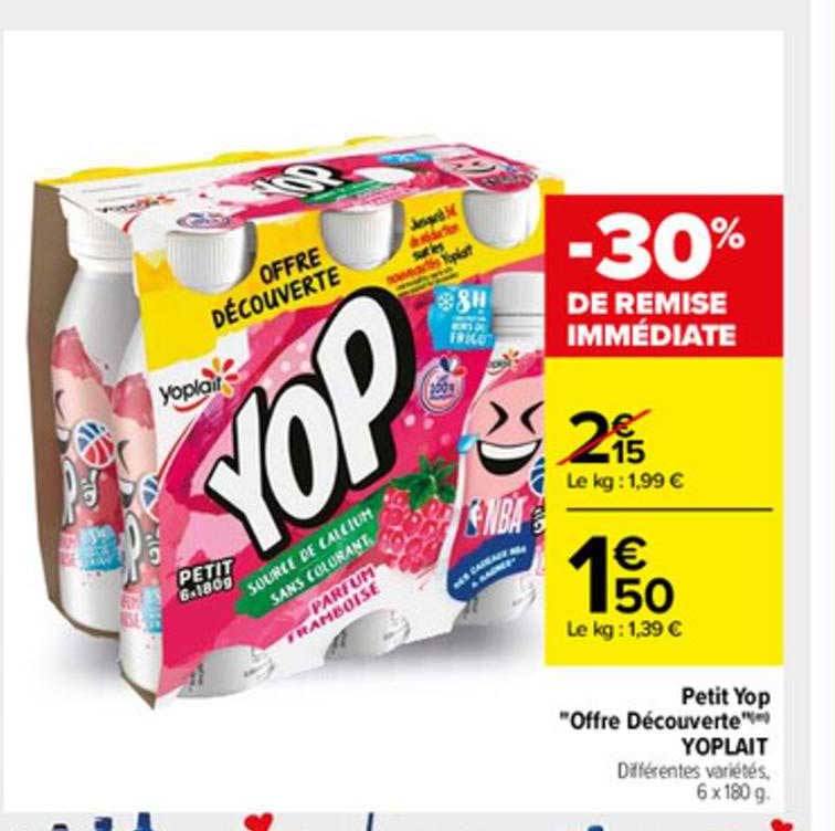 Offre Yop "offre Découverte" Yoplait chez Carrefour Market