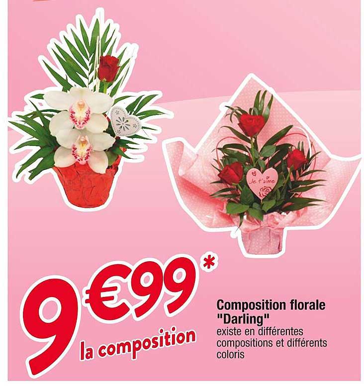 Promo Composition Florale "darling" chez Cora - iCatalogue.fr