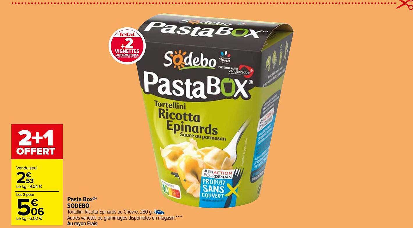 Promo Pasta Box Sodebo chez Carrefour - iCatalogue.fr