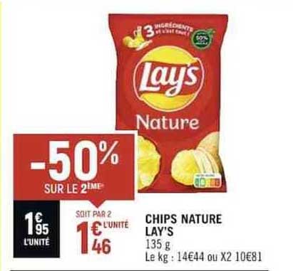 Promo Chips à L'ancienne Nature Lay's chez Intermarché Hyper ...
