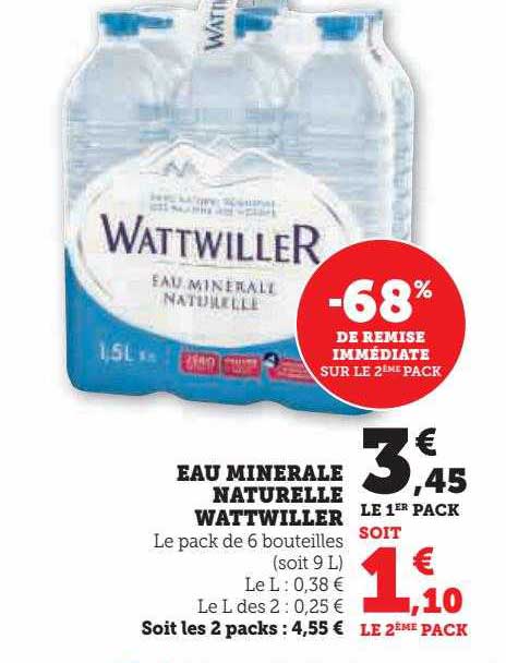 Promo Eau Minérale Naturelle Wattwiller chez U Express - iCatalogue.fr