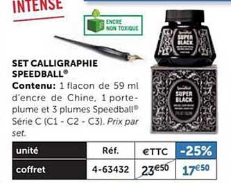 Promo Set Calligraphie Speedball chez Le Géant des Beaux-Arts - iCatalogue.fr