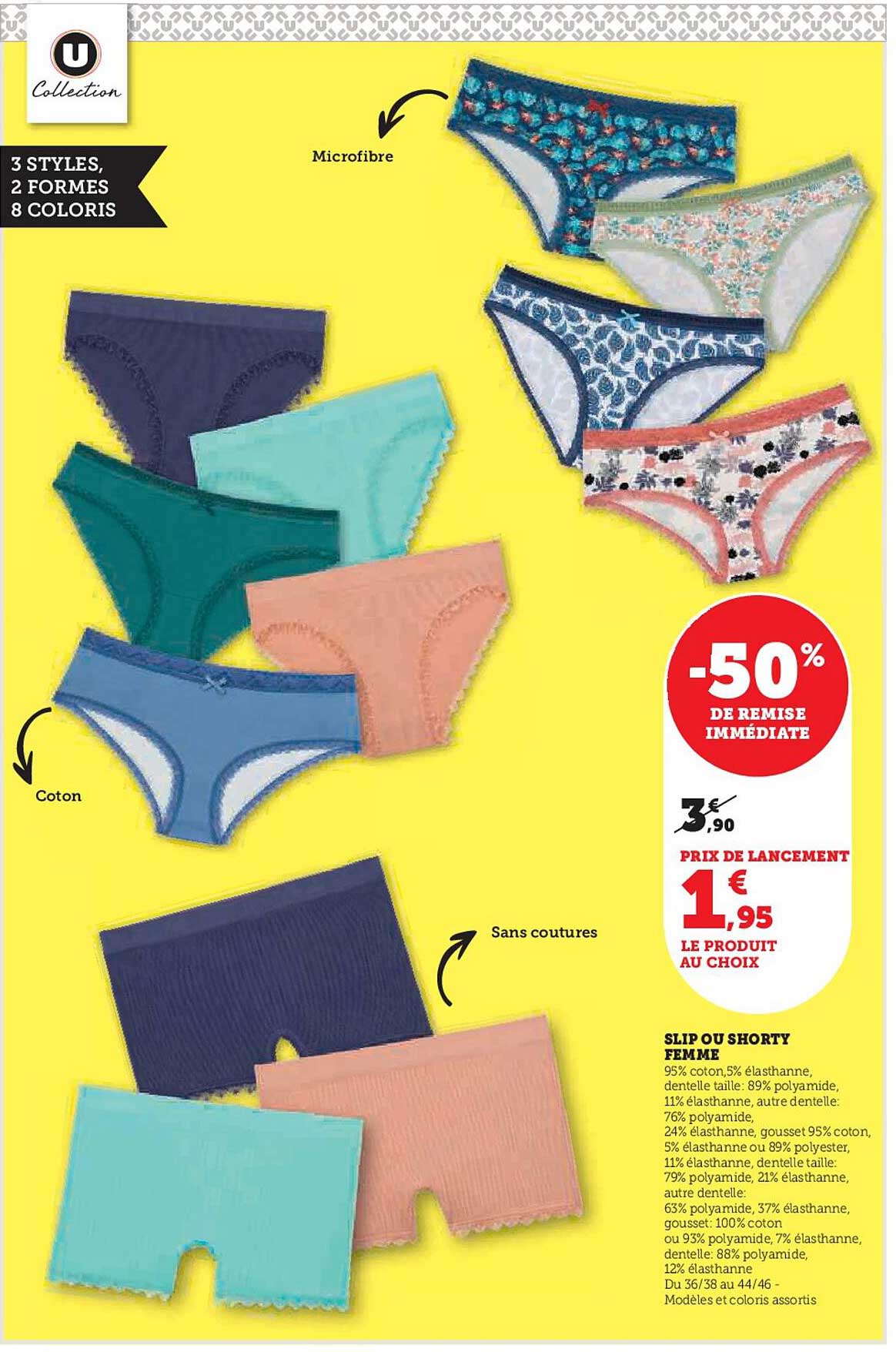 Promo Slip Ou Shorty Femme chez Hyper U - iCatalogue.fr