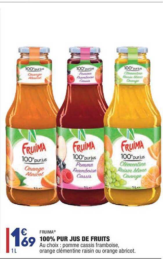 Promo Fruima 100% Pur Jus De Fruits chez Aldi - iCatalogue.fr
