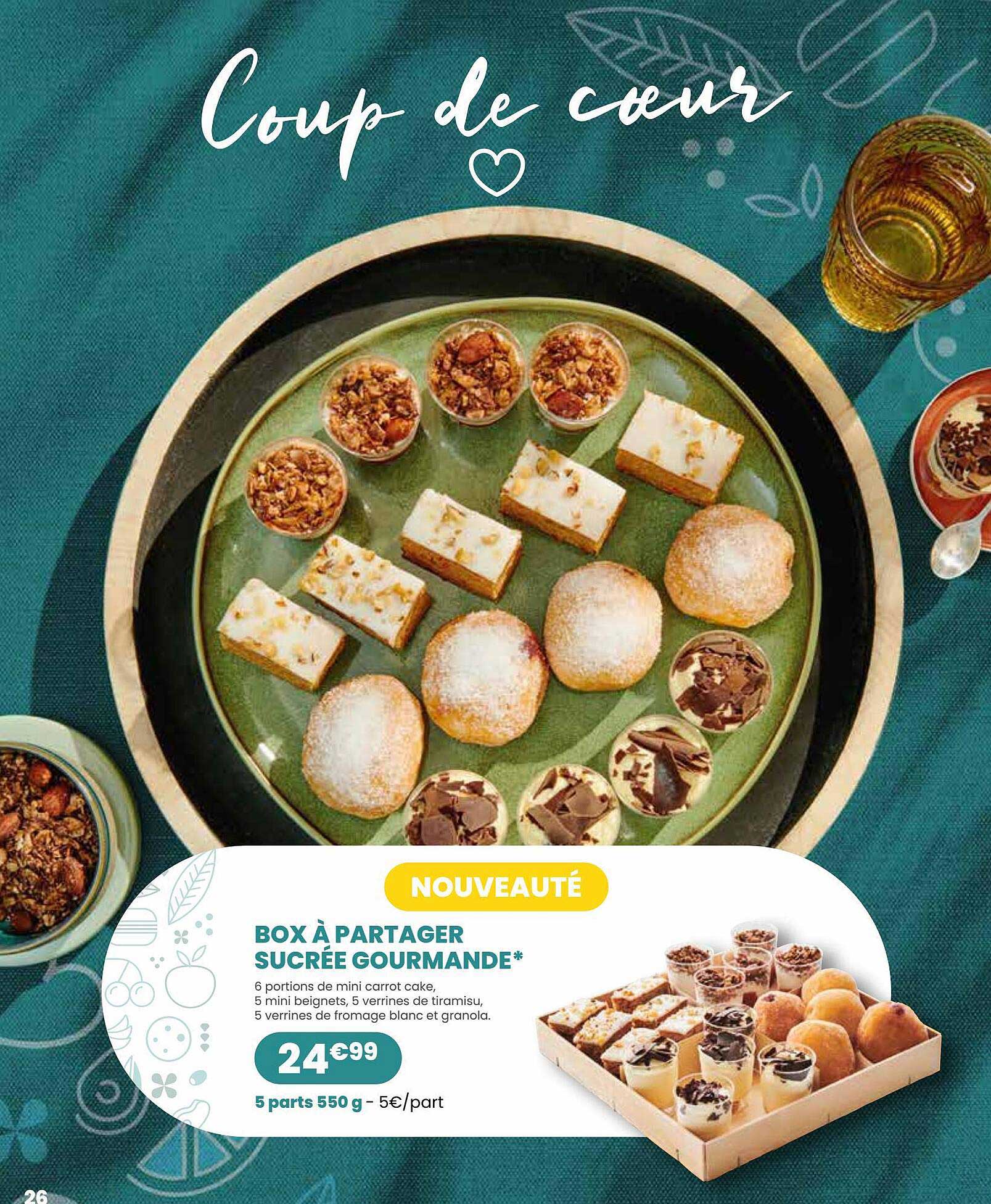 Promo Box à Partager Sucrée Gourmande chez Flunch - iCatalogue.fr