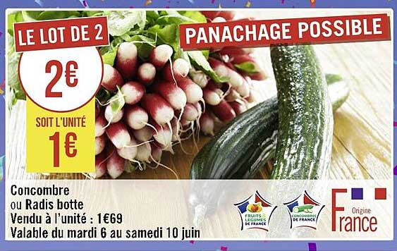 Promo Concombre Ou Radis Botte chez Casino Supermarchés - iCatalogue.fr
