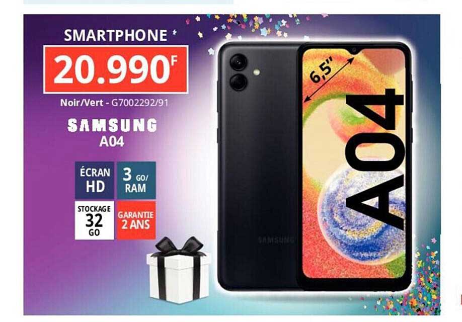 Promo Smartphone Samsung A04 chez Gitem - iCatalogue.fr