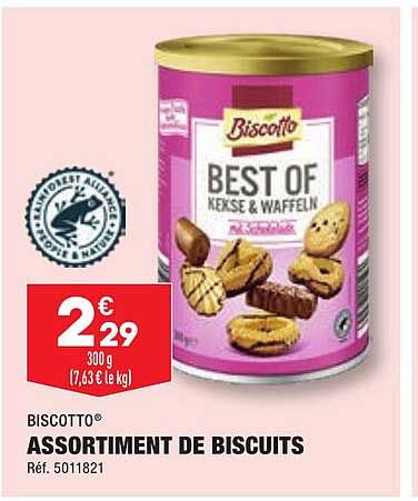 Promo Assortiment De Biscuits Biscotto chez Aldi - iCatalogue.fr