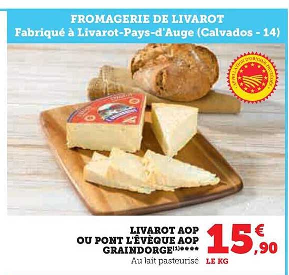 Promo Livarot Aop Ou Pont L’évêque Aop Graindorge chez U Express ...