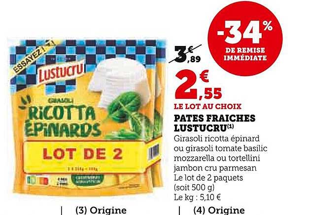 Promo Pâtes Fraîches Lustucru chez Super U - iCatalogue.fr