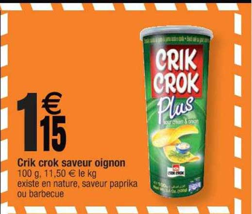 Promo Crik Crok Saveur Oignon chez Cora - iCatalogue.fr