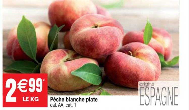 Offre Pêche Plate Blanche chez Hyper U