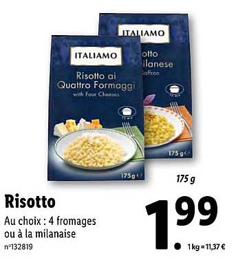 Promo Risotto Italiamo chez Lidl - iCatalogue.fr