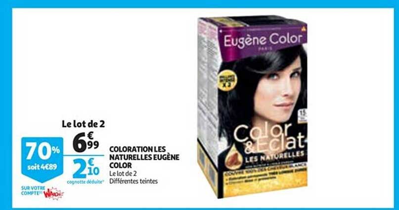 Offre Coloration Les Naturelles Eugène Color chez Auchan