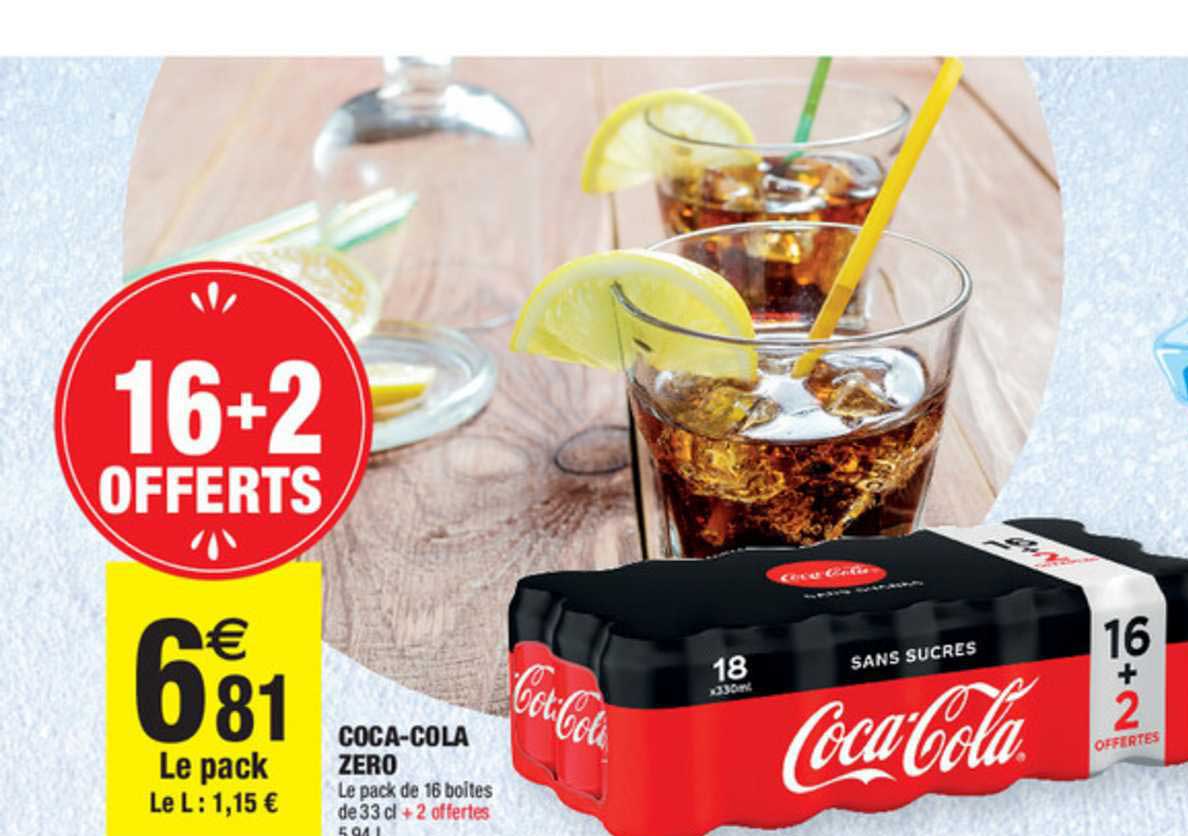 Offre Coca Cola Zero 16+2 Offerts chez Carrefour Market