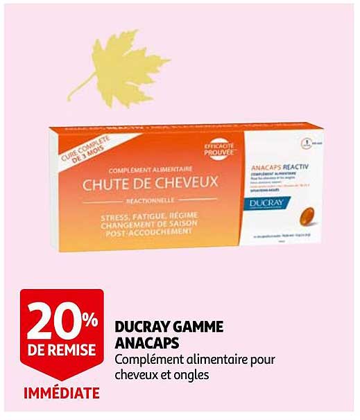 Promo Ducray Gamme Anacaps chez Auchan - iCatalogue.fr