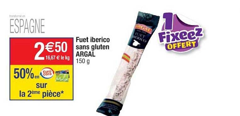 Promo Fuet Iberico Sans Gluten Argal chez Cora - iCatalogue.fr