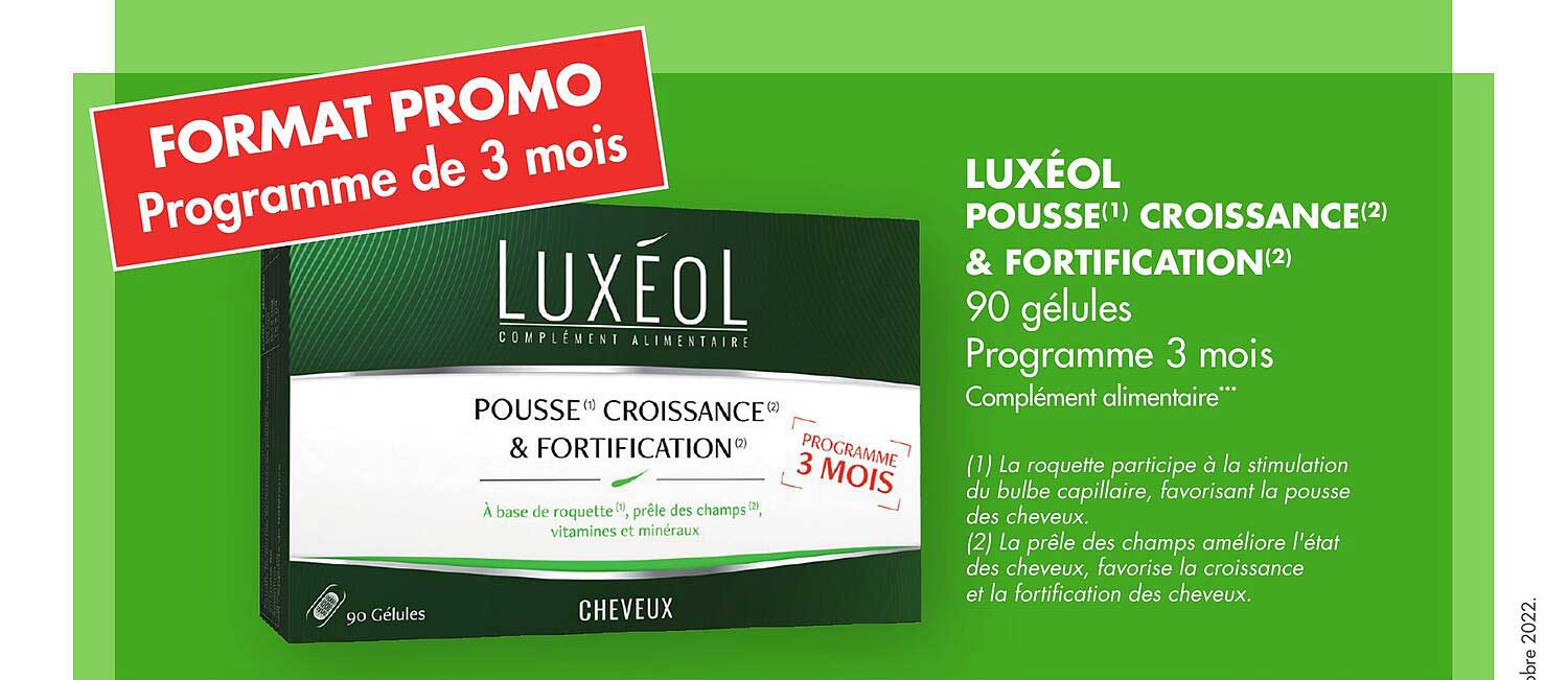 Promo Pousse Croissance & Fortification Luxéol chez Pharmavie ...