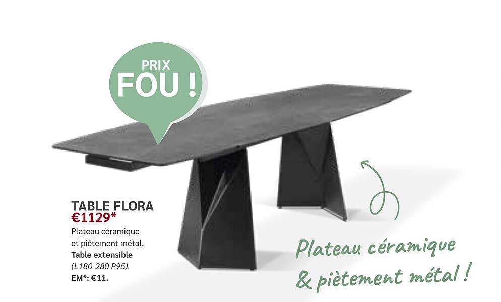 Offre Table Flora chez Meubles Crack