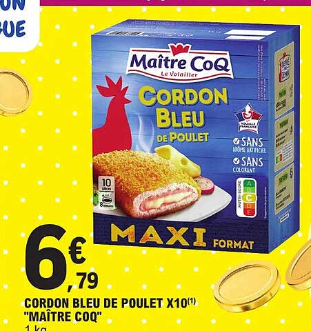 Promo Cordon Bleu De Poulet X10 ma tre Coq Chez E Leclerc ICatalogue fr Promo Cordon Bleu De Poulet X10 ma tre Coq Chez E Leclerc ICatalogue fr