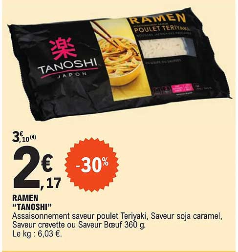 Promo Ramen "tanoshi" chez E.Leclerc - iCatalogue.fr