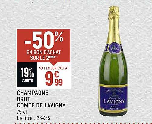Promo Champagne Brut Comte De Lavigny chez Spar - iCatalogue.fr