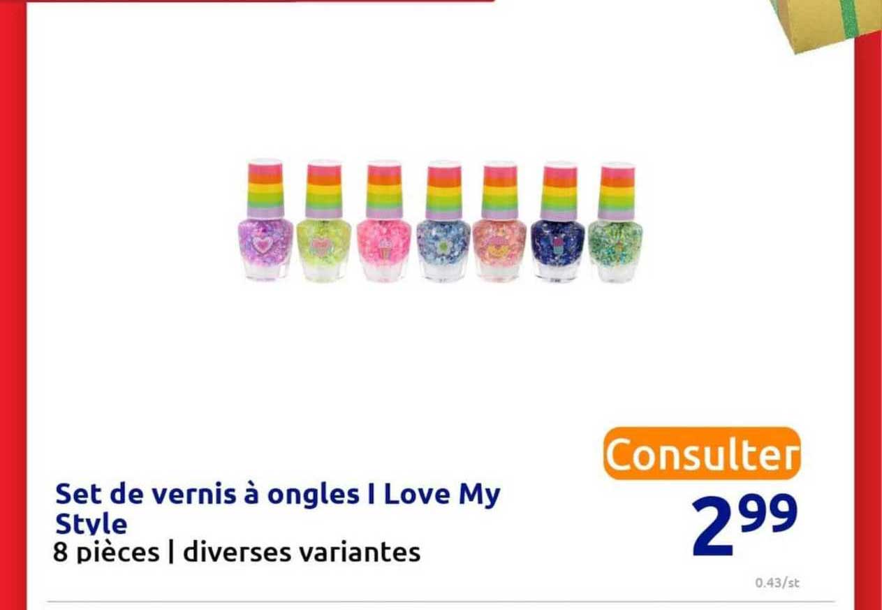 Promo Set De Vernis à Ongles I Love My Style chez Action - iCatalogue.fr